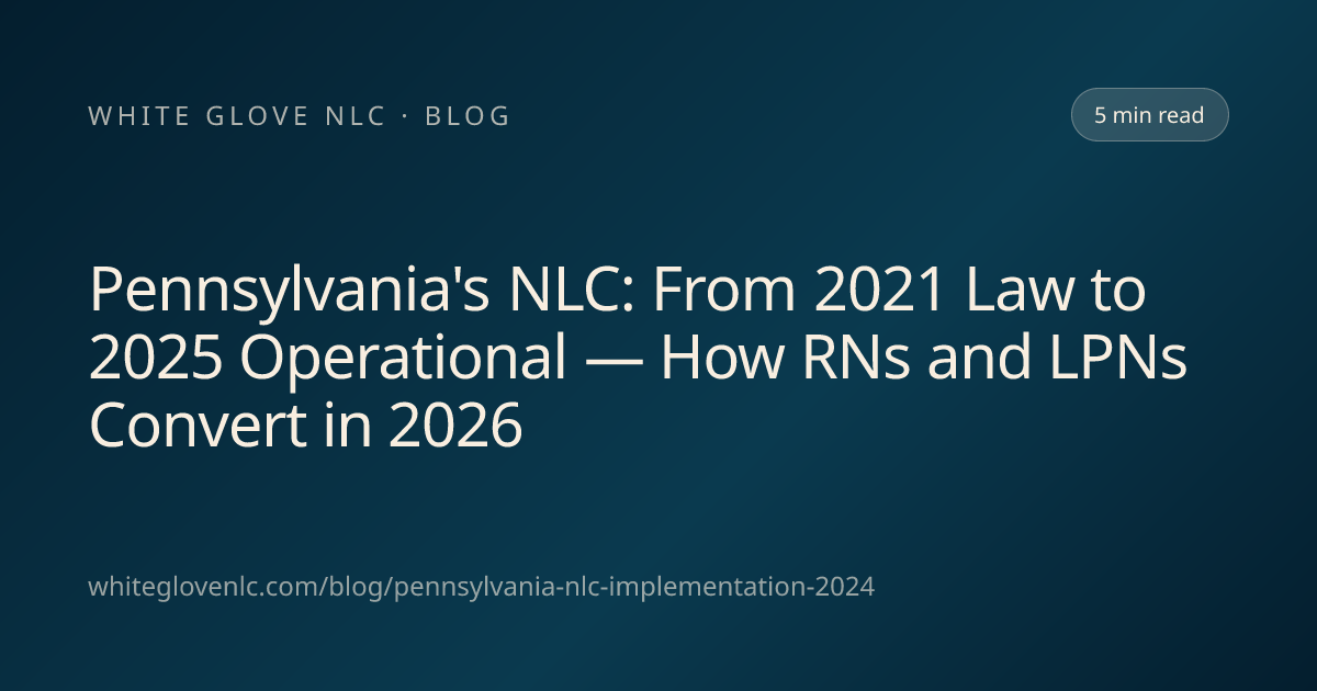 Pennsylvania's NLC: From 2021 Law to 2025 Operational — How RNs and ...